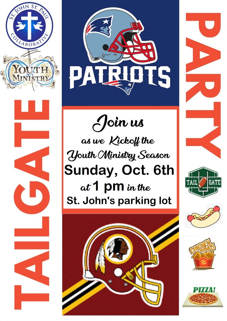 Youth Ministry Tailgate Party – Sunday, October 6 at St. John – St ...