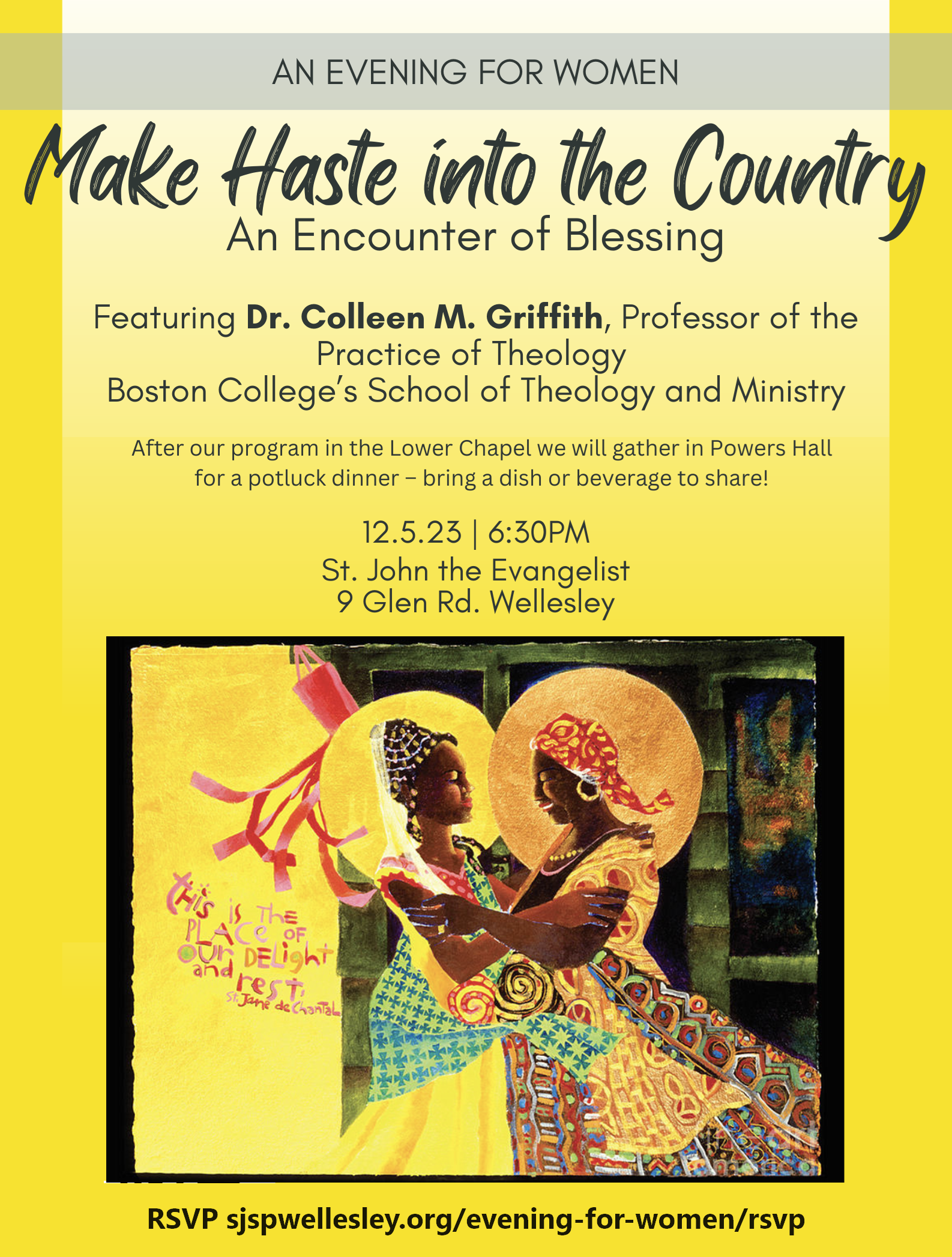 Evening for Women: “Making Haste Into the Hill Country: An Encounter of ...