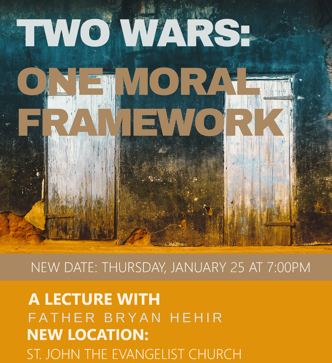 NEW DATE & LOCATION for Fr. Bryan Hehir’s Lecture: Thursday, January 25 ...